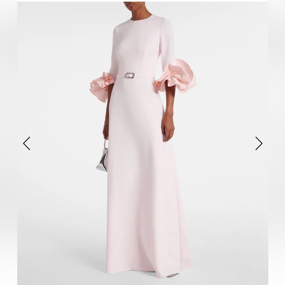 Safiyaa | Dresses | Safiyaa Belted Ruffled Gown | Poshmark